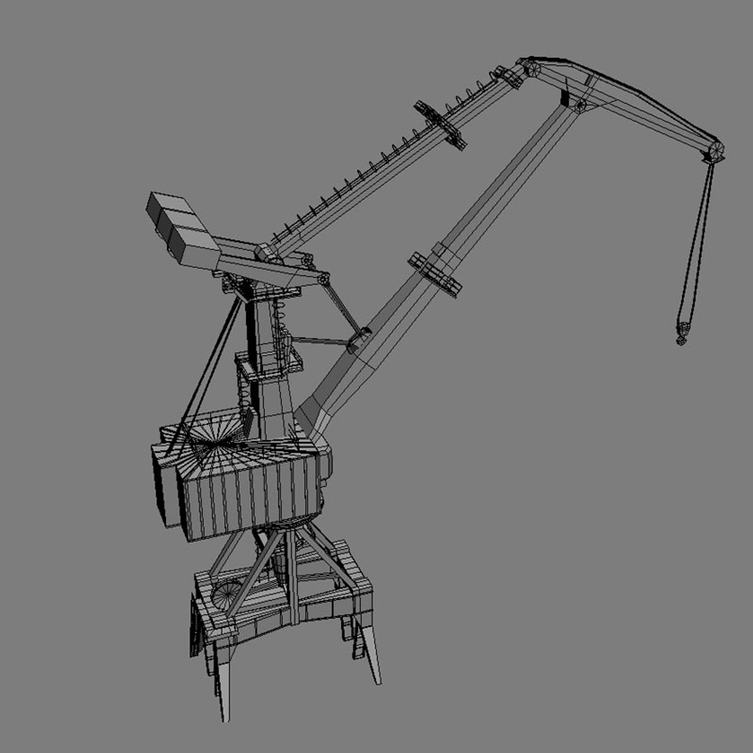 Port Crawler Crane 3d Model