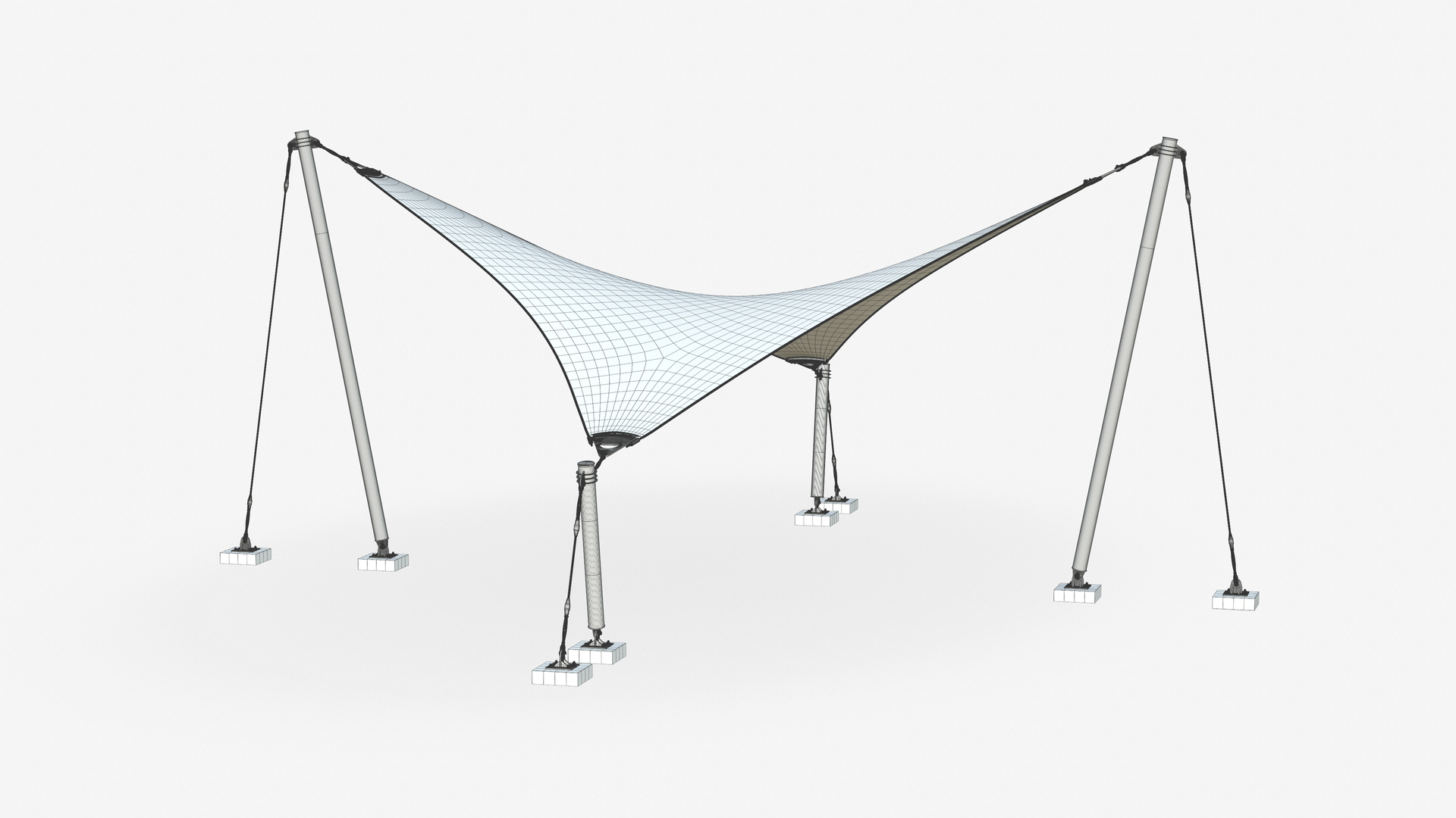 Tensile Structures Exterior Design 3D model - TurboSquid 1917121
