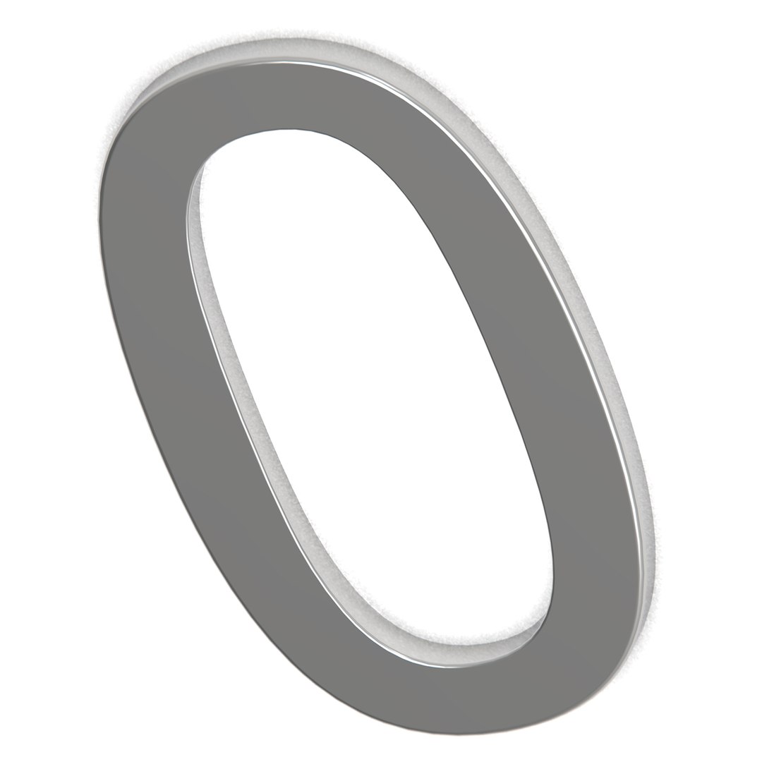 3D Number 0 Model - TurboSquid 2206409