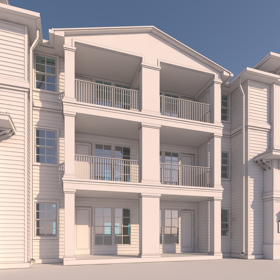 3D Town Home Townhome Model - TurboSquid 1395983