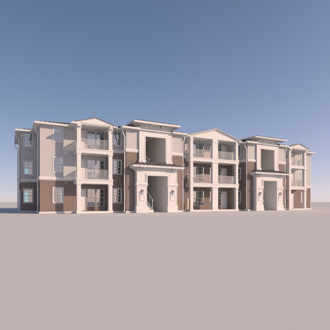3D Town Home Townhome Model - TurboSquid 1395983