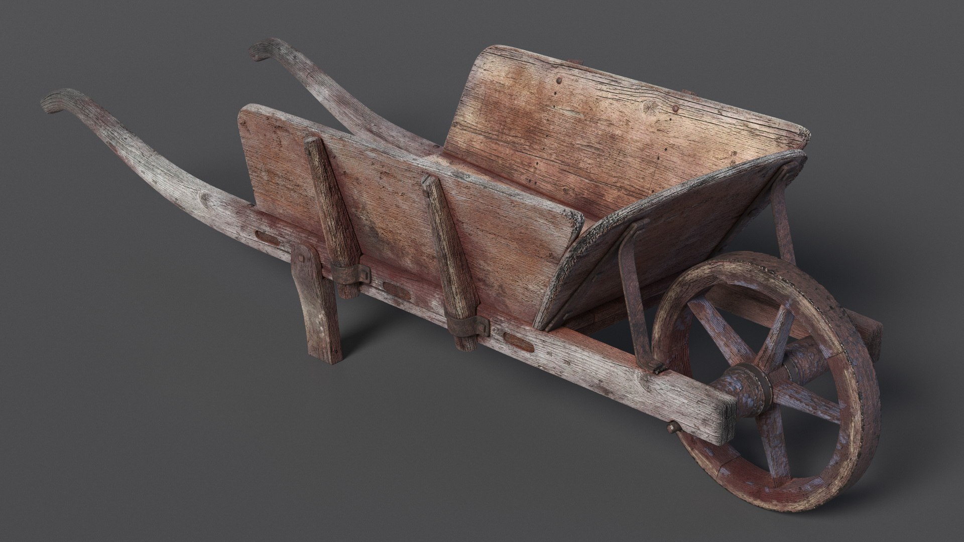 Antique Wheelbarrow 3D Model - TurboSquid 2291210