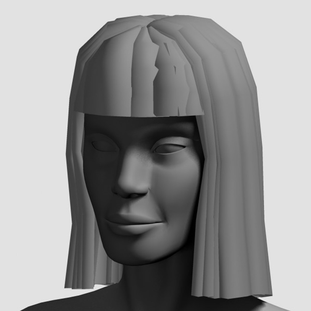 3dsmax Hair Character Mesh