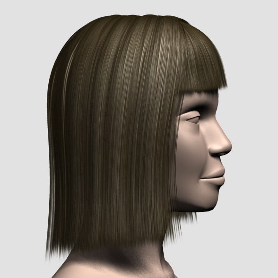 3dsmax Hair Character Mesh