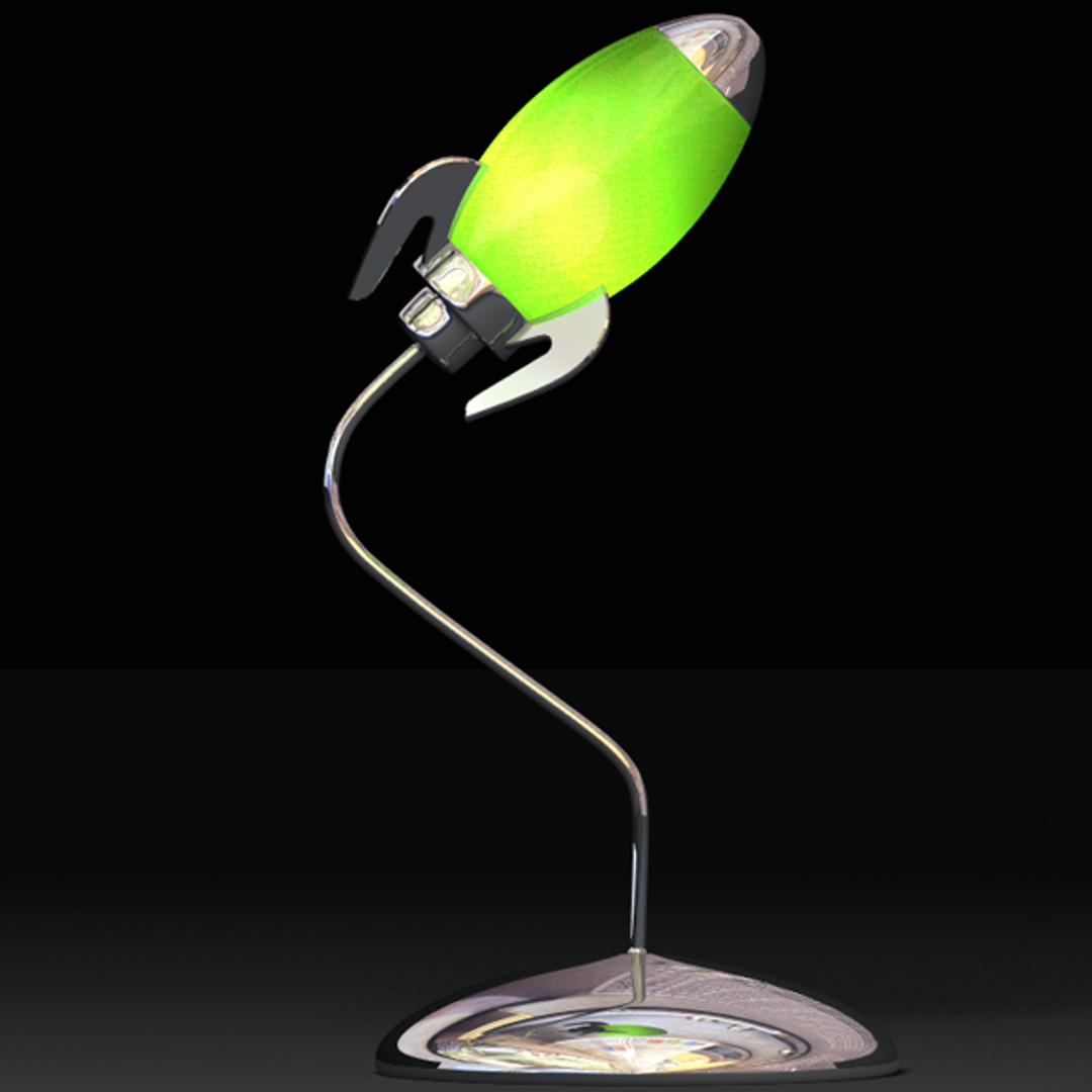 rocket lamp 3d model