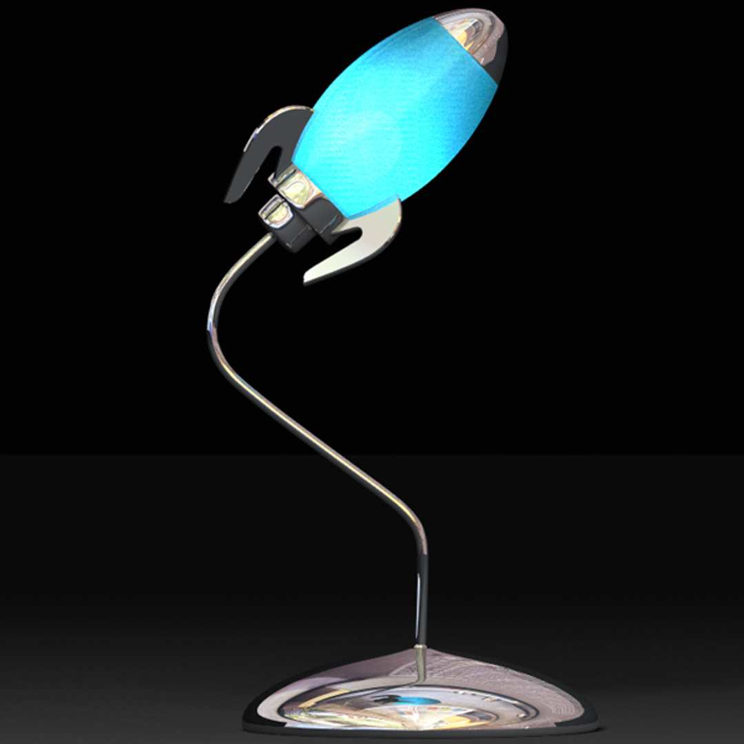 rocket lamp 3d model