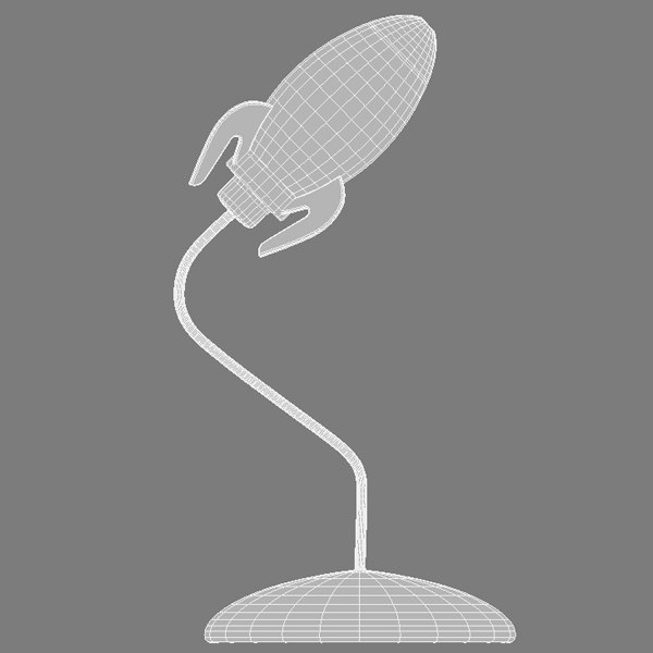 rocket lamp 3d model