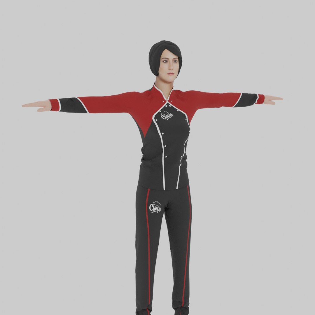Female Chef Model - TurboSquid 2021648