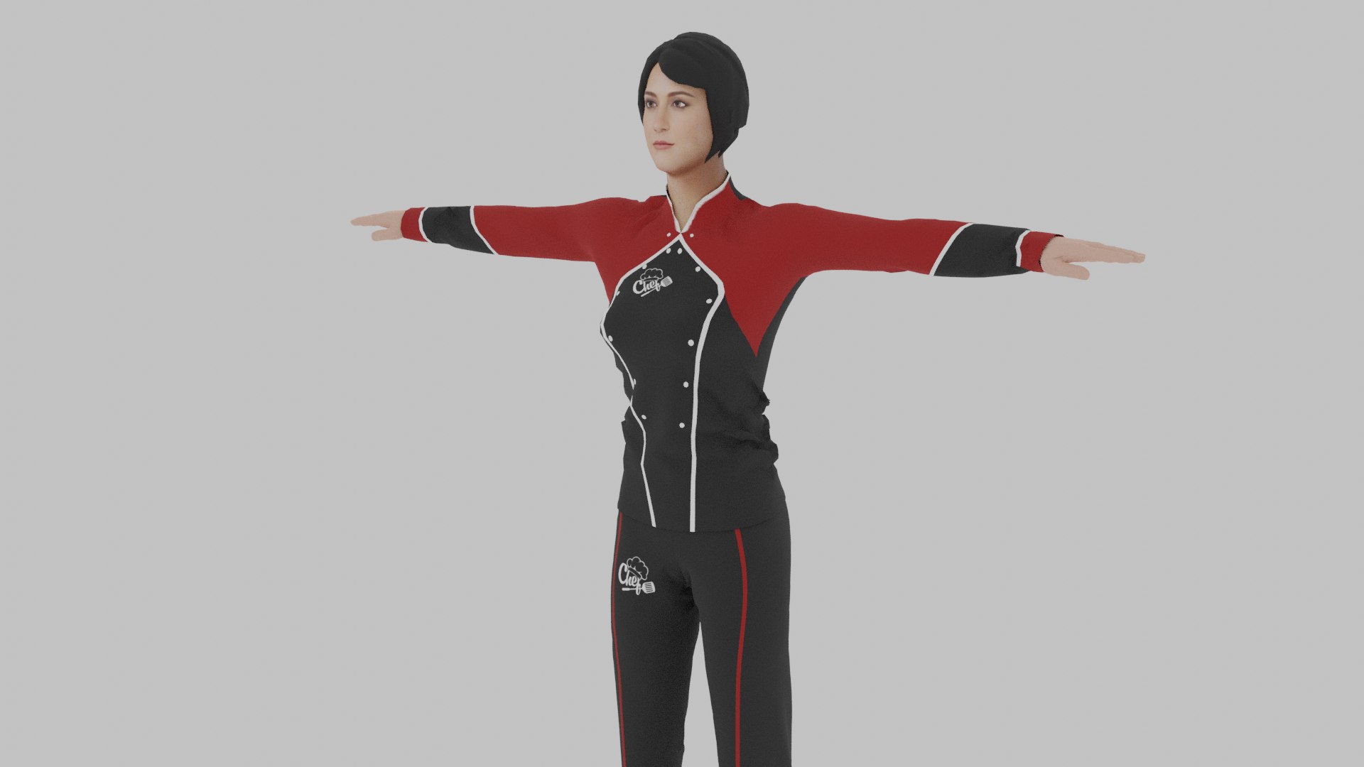 Female Chef Model - TurboSquid 2021648