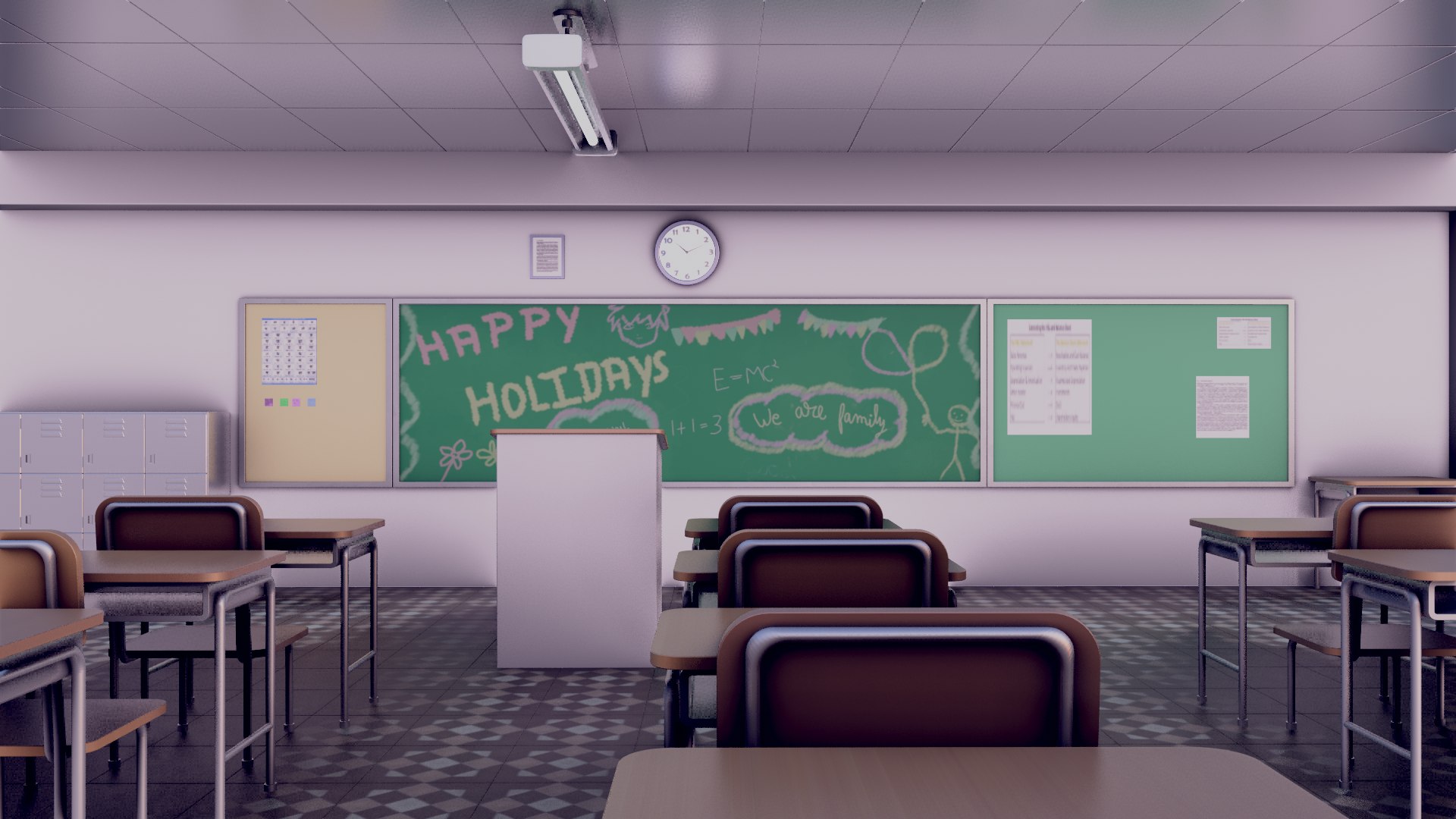 Japanese Classroom 3D Model - TurboSquid 1741231