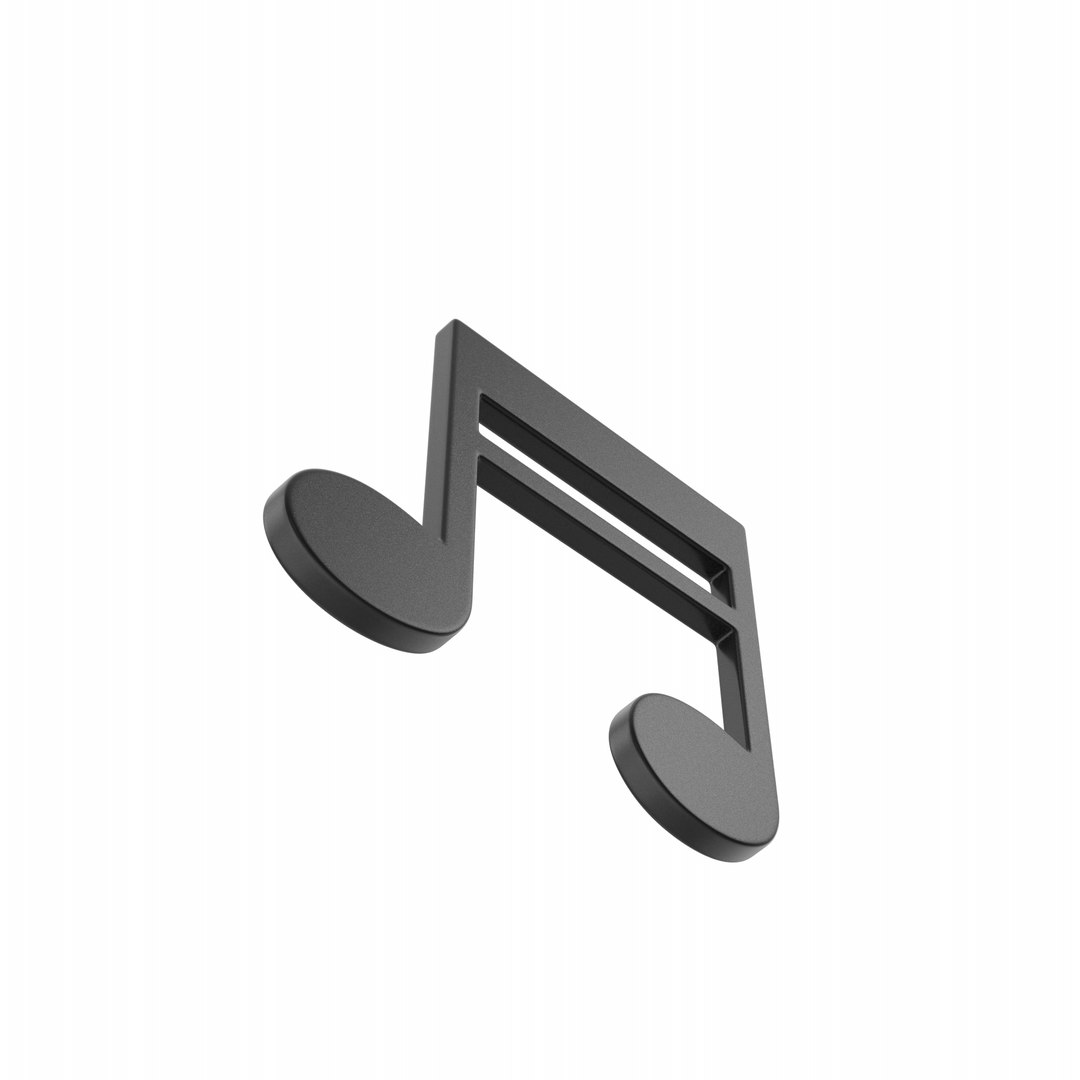 Slanted Beamed Sixteenth Note 3D Model - TurboSquid 2168731