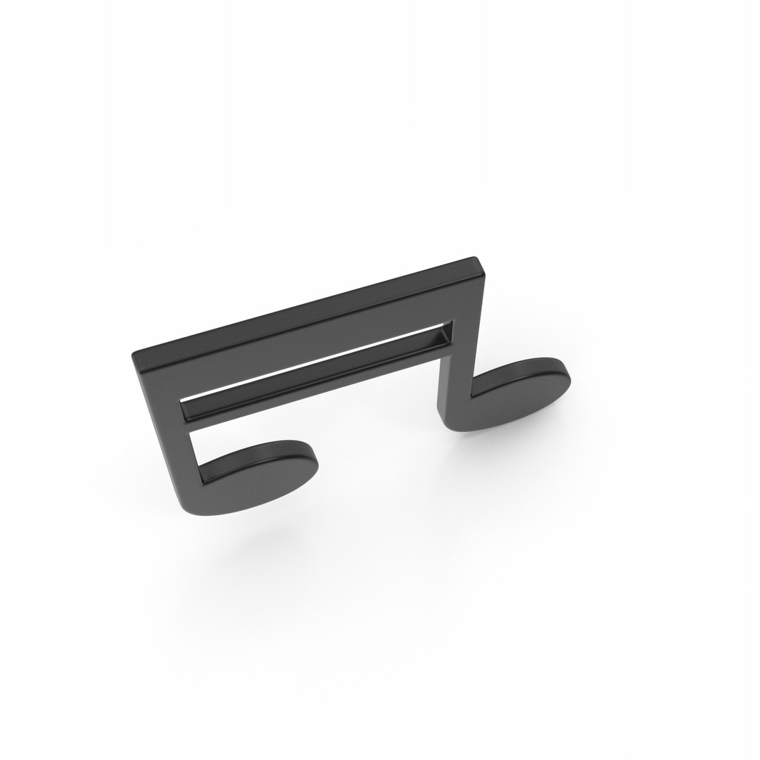 Slanted Beamed Sixteenth Note 3D Model - TurboSquid 2168731