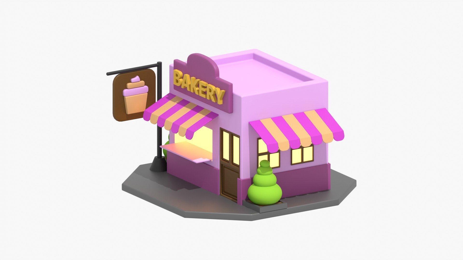 3D Bakery 3D Illustration - TurboSquid 2235865