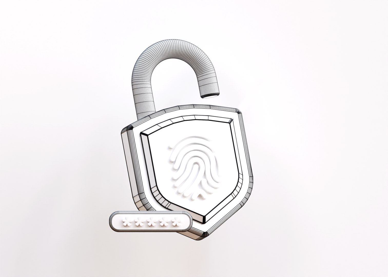 3D Identification Security Icon Illustration - TurboSquid 2230475