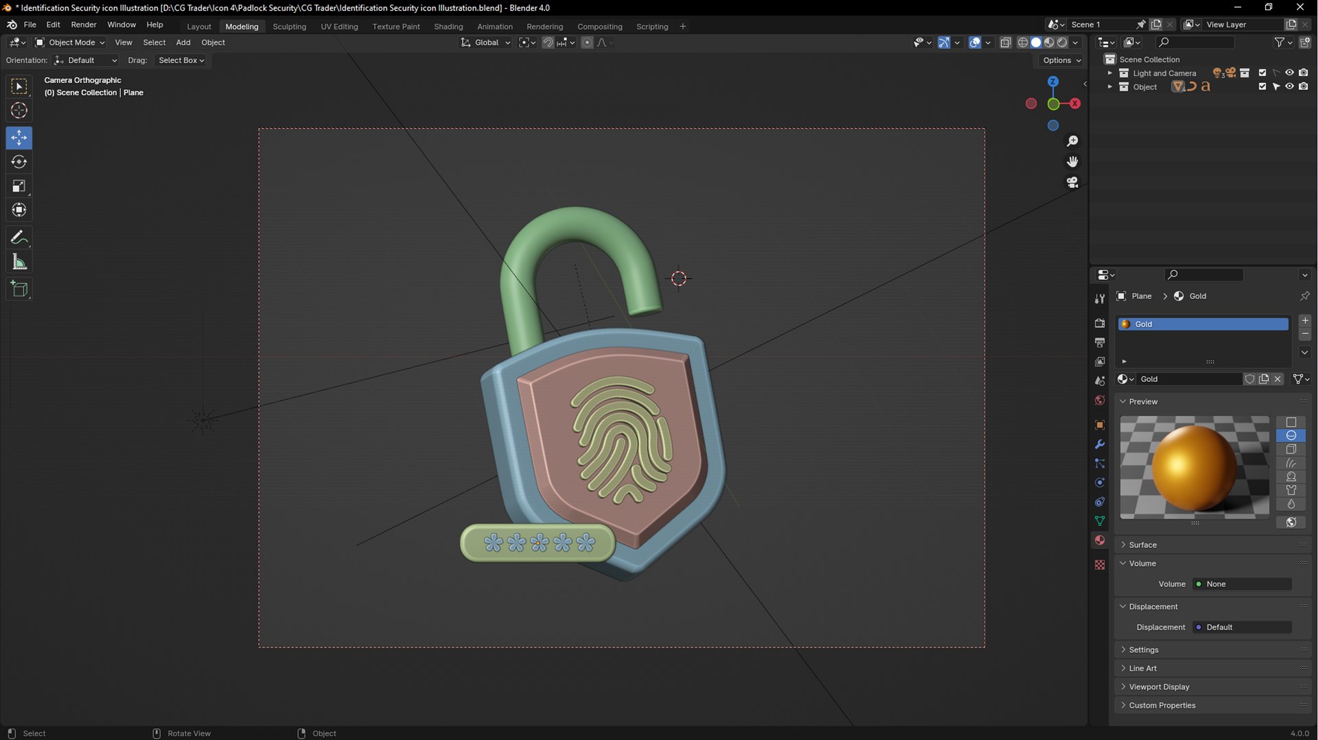 3D Identification Security Icon Illustration - TurboSquid 2230475