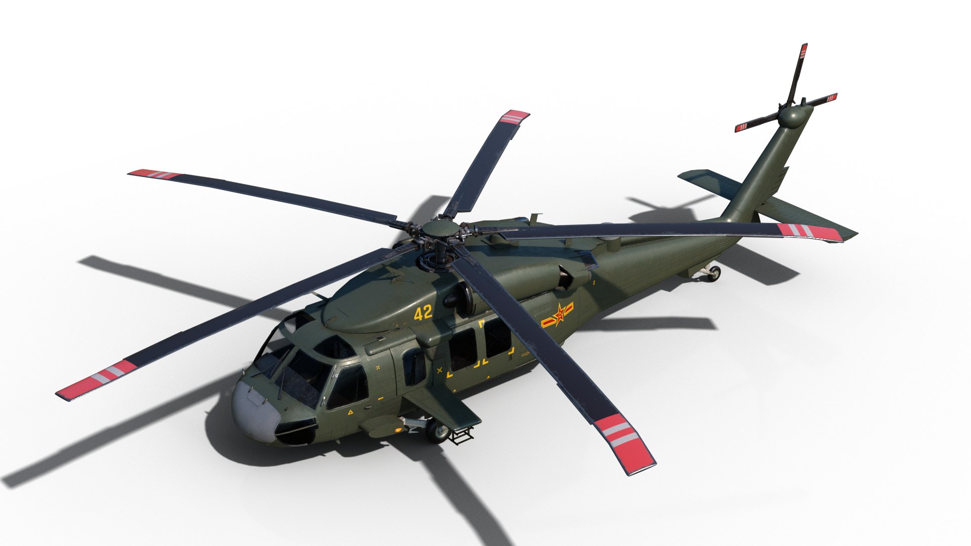 PBR Chinese Z-20 Armed Helicopter Z20 3D Model - TurboSquid 2399177