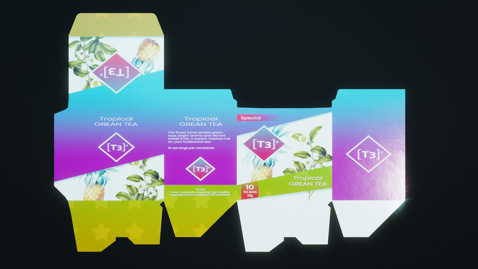 Rigged Dieline For Box Packaging Design And Product Animation 3D Model ...