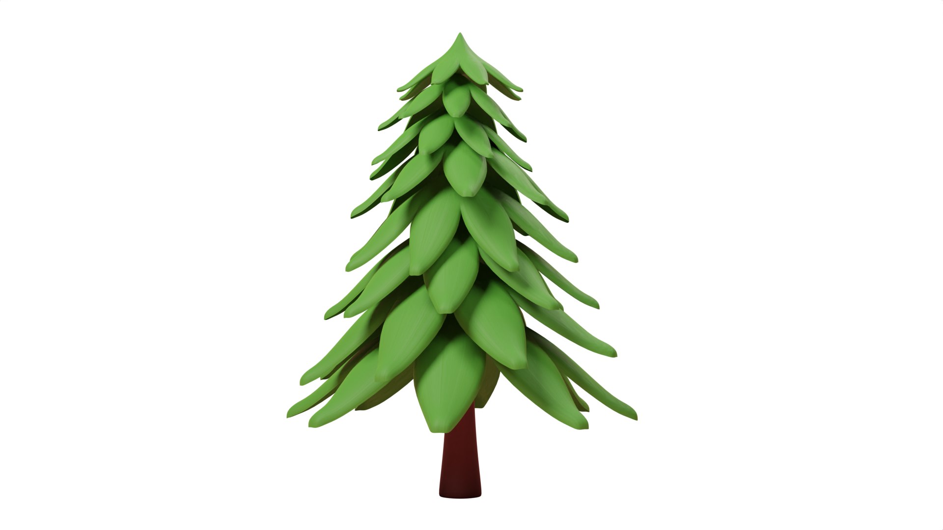 3D Cartoon Pine Tree - TurboSquid 2168498