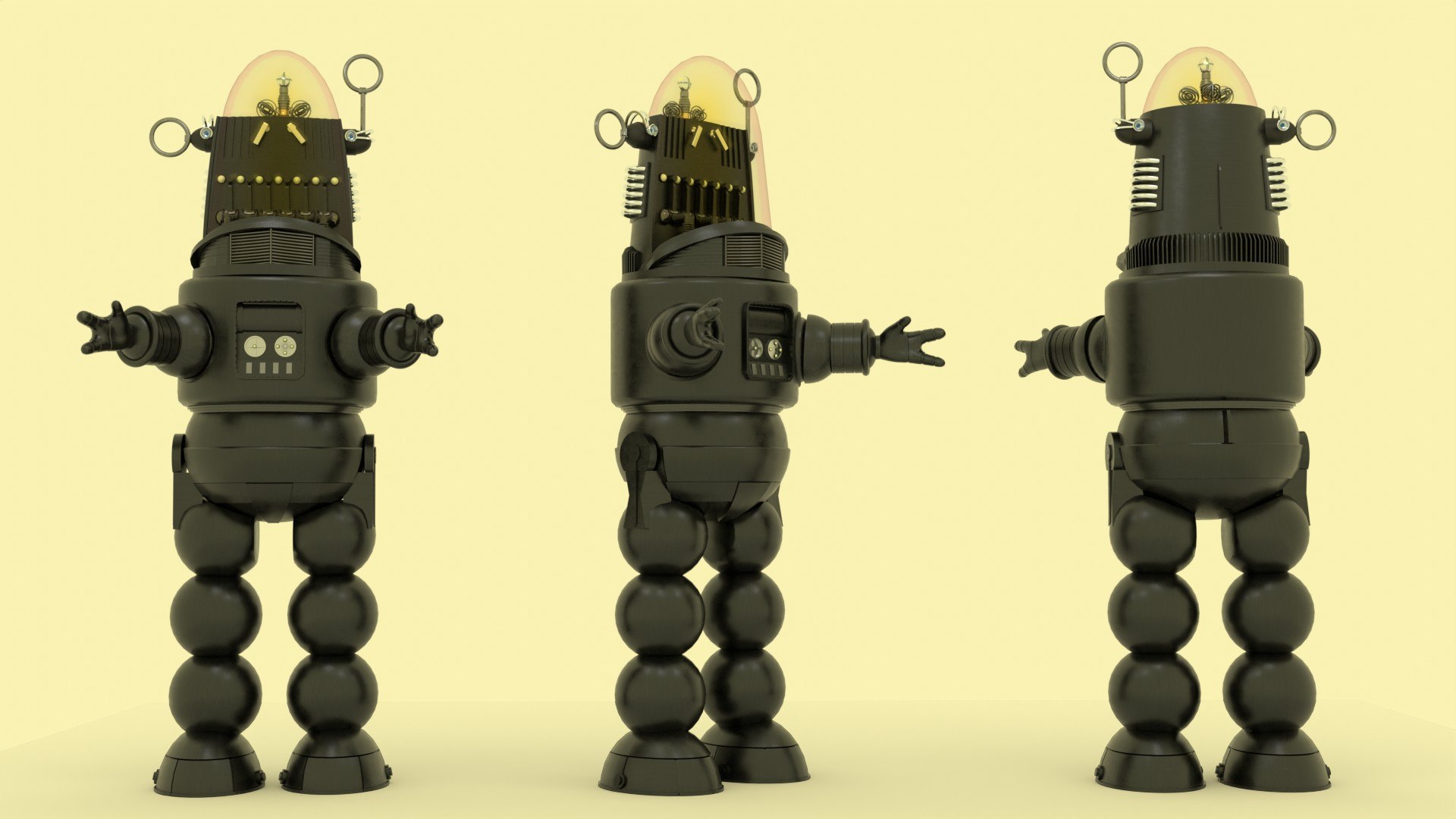 3D Robby Robot - TurboSquid 2256402