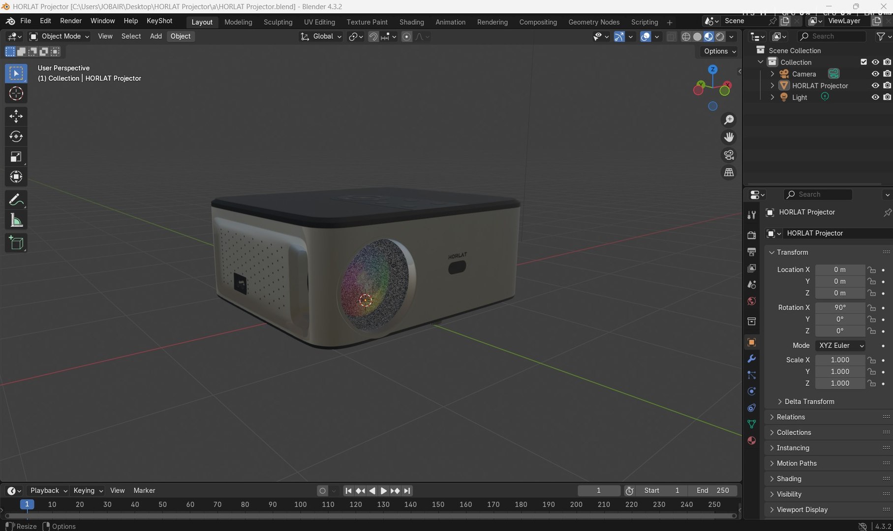 3D HORLAT Projector - TurboSquid 2348632