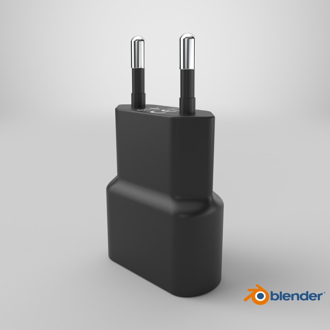 USB Power Adapter 01 Black 3D Model - TurboSquid 2244204