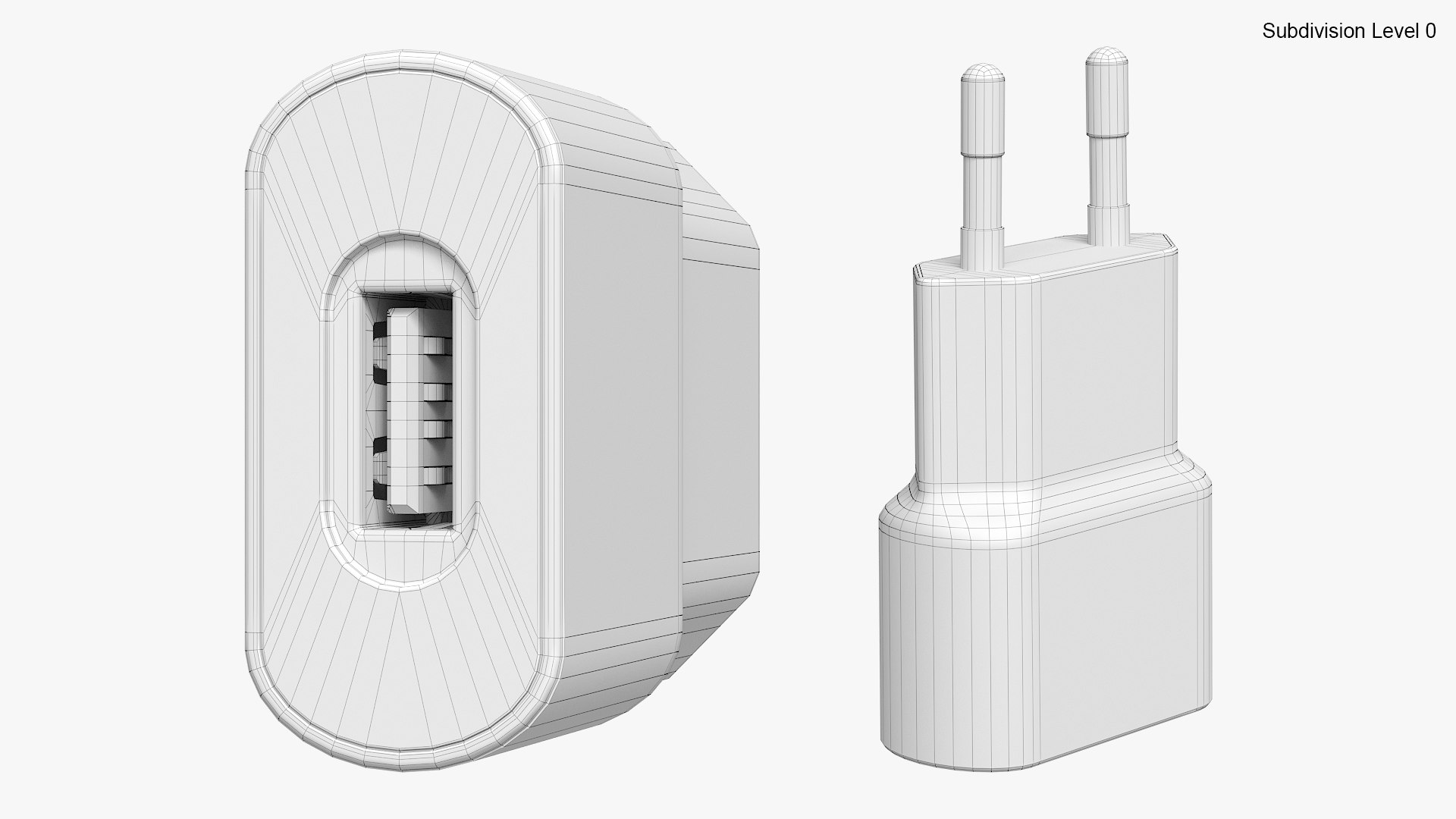 USB Power Adapter 01 Black 3D Model - TurboSquid 2244204