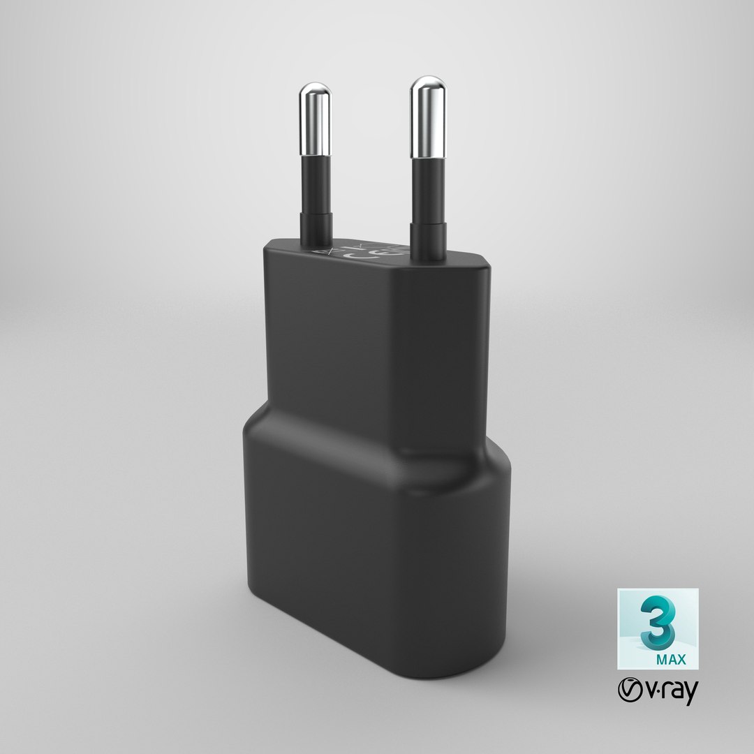 USB Power Adapter 01 Black 3D Model - TurboSquid 2244204