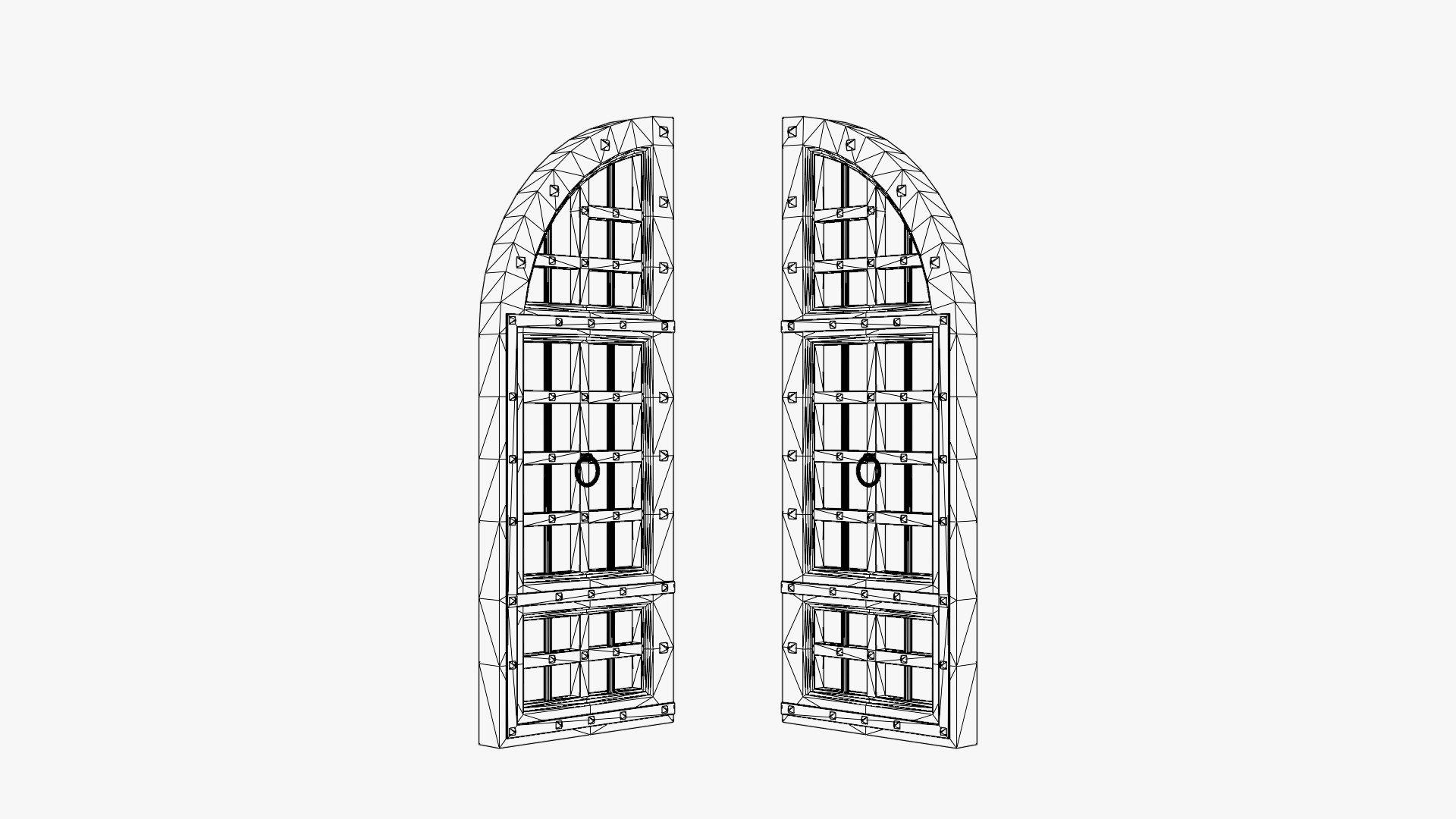 Rusted Medieval Iron Gate Low-poly 3D Model 3D Model - TurboSquid 2525484