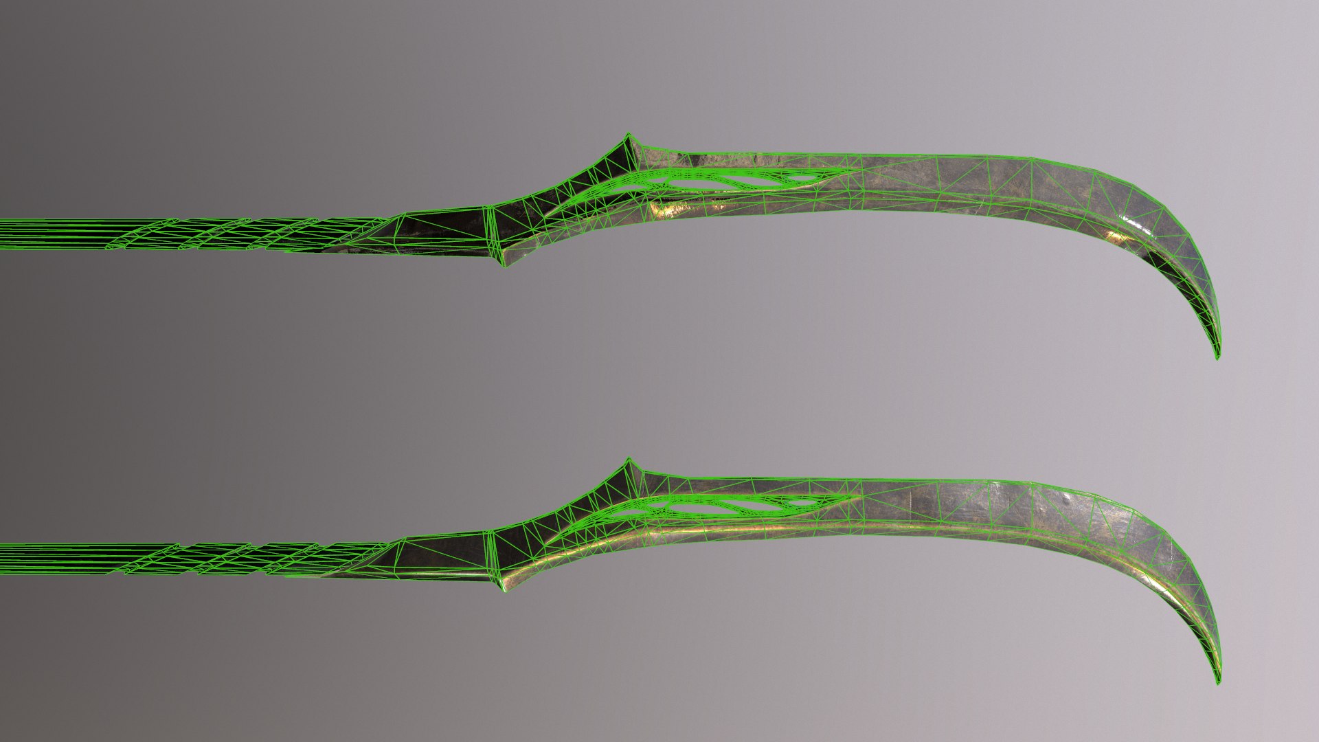 3D Elven Two - Bladed Glaive - TurboSquid 1932065