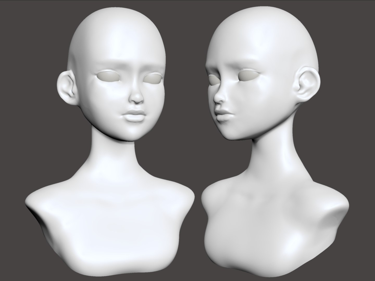 3D Model Stylised Female Basemesh - TurboSquid 1571548