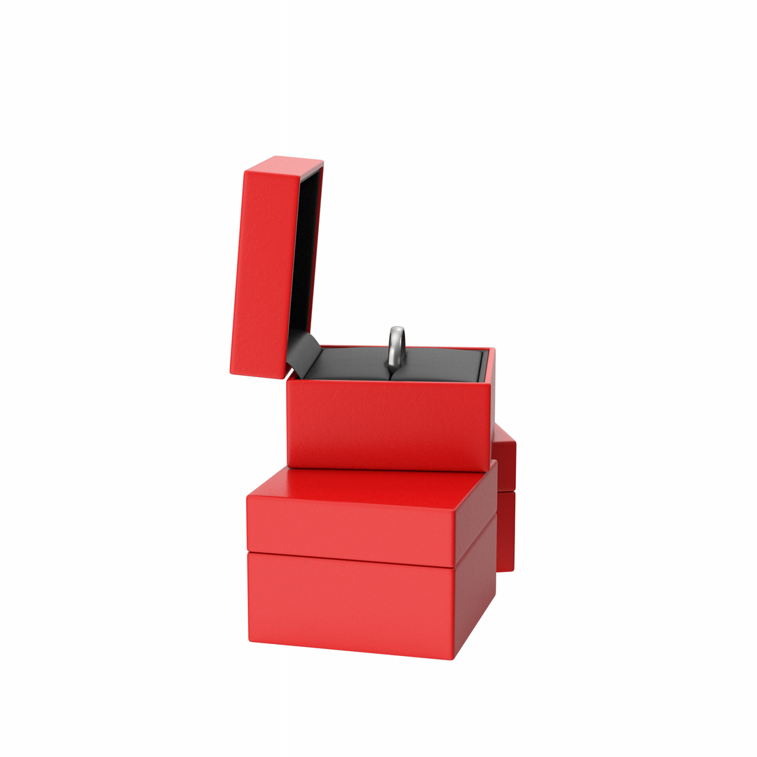 3D Red Ring Boxes - TurboSquid 2097417
