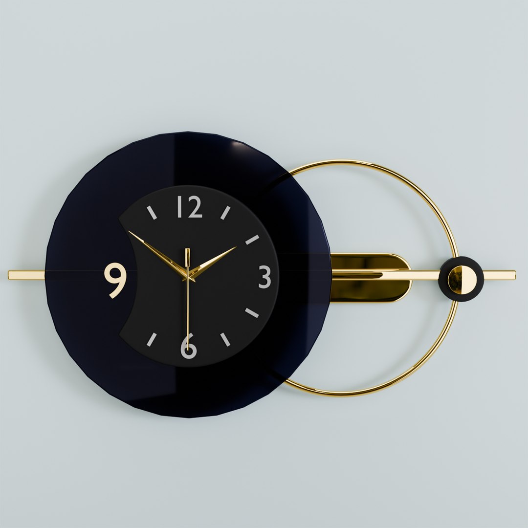 3D Model Decorative Clock For Your Interier - TurboSquid 2218880