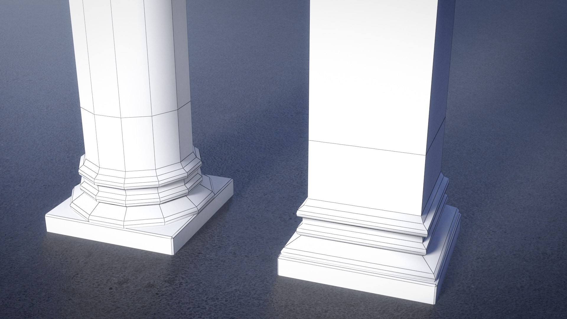 3D Roman Pillars Model - TurboSquid 2342460