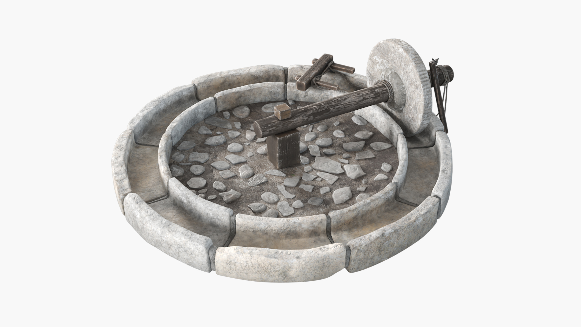 Historical Stone Mill Gray 3D Model - TurboSquid 2325217