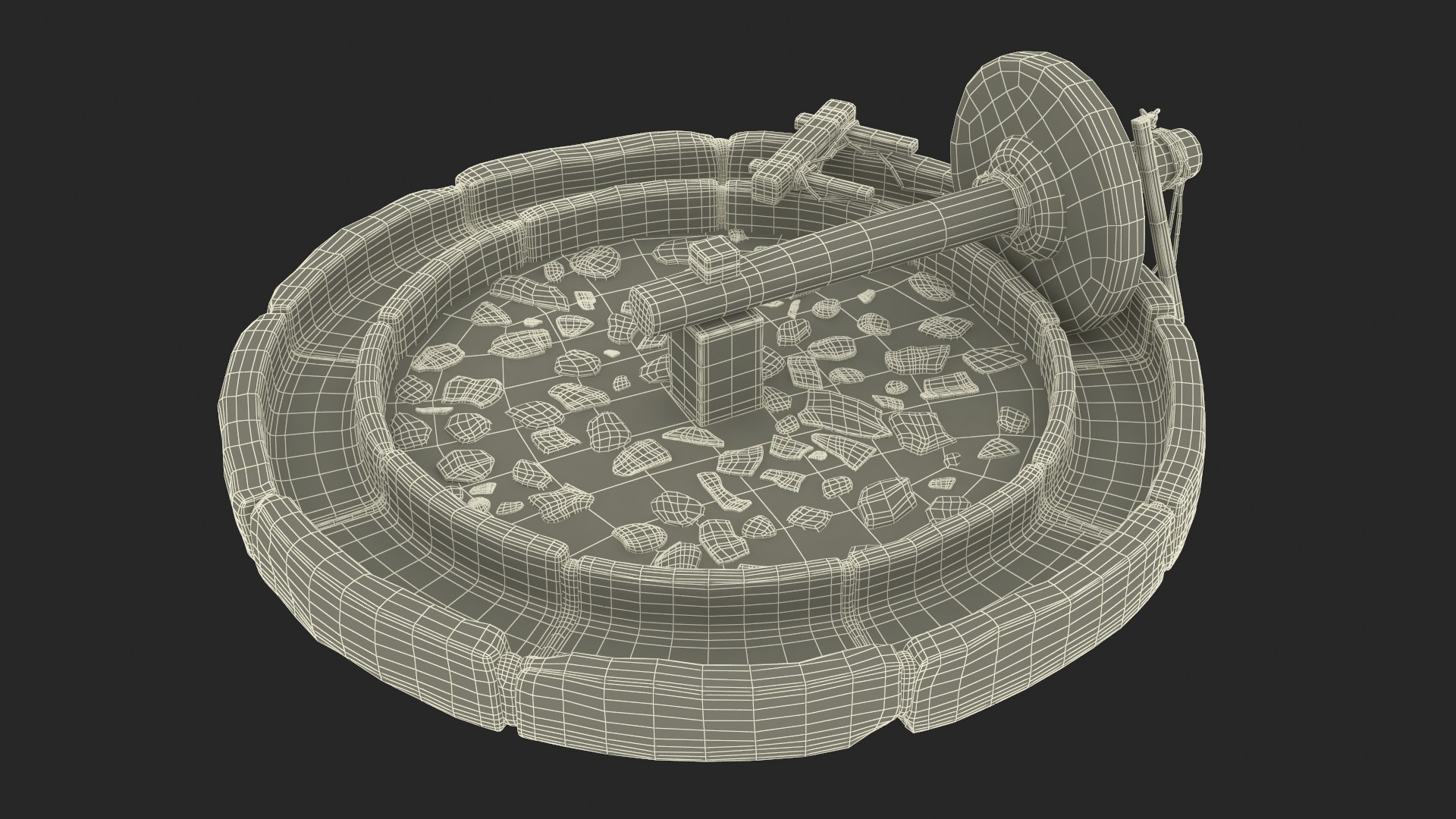 Historical Stone Mill Gray 3D Model - TurboSquid 2325217