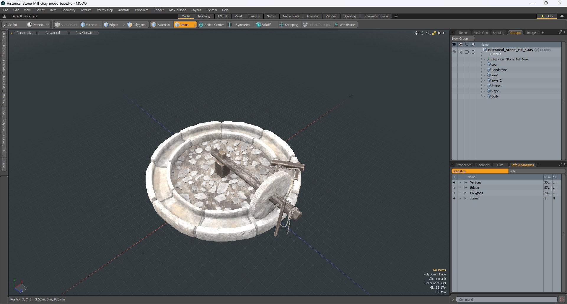 Historical Stone Mill Gray 3D Model - TurboSquid 2325217