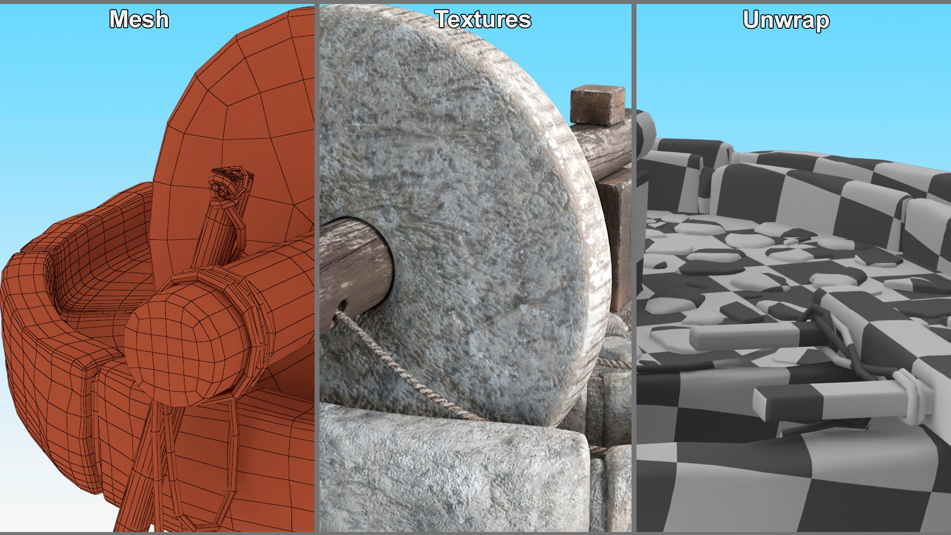 Historical Stone Mill Gray 3D Model - TurboSquid 2325217