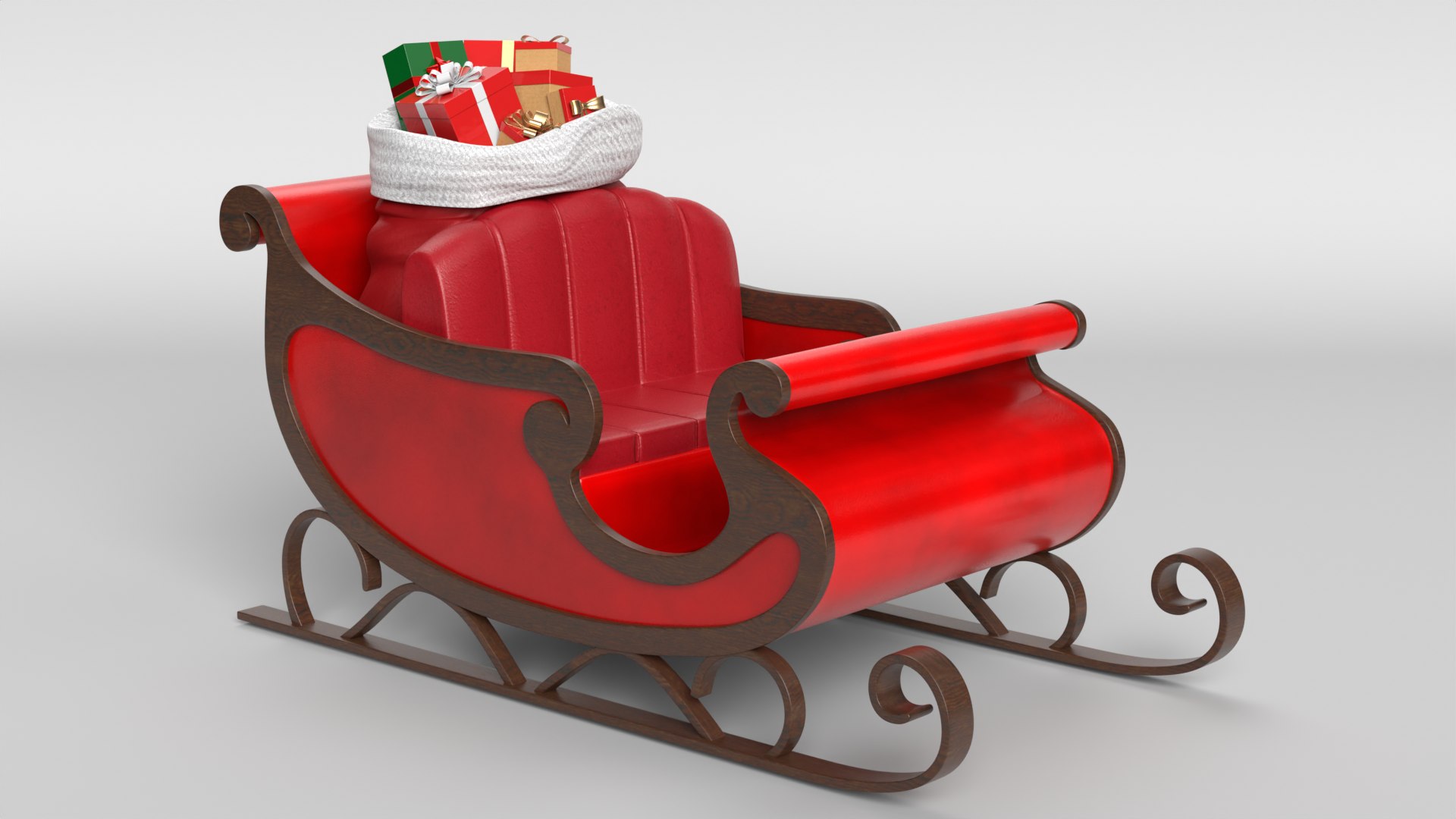 3D Santa Sleigh 3 Model - TurboSquid 2136401