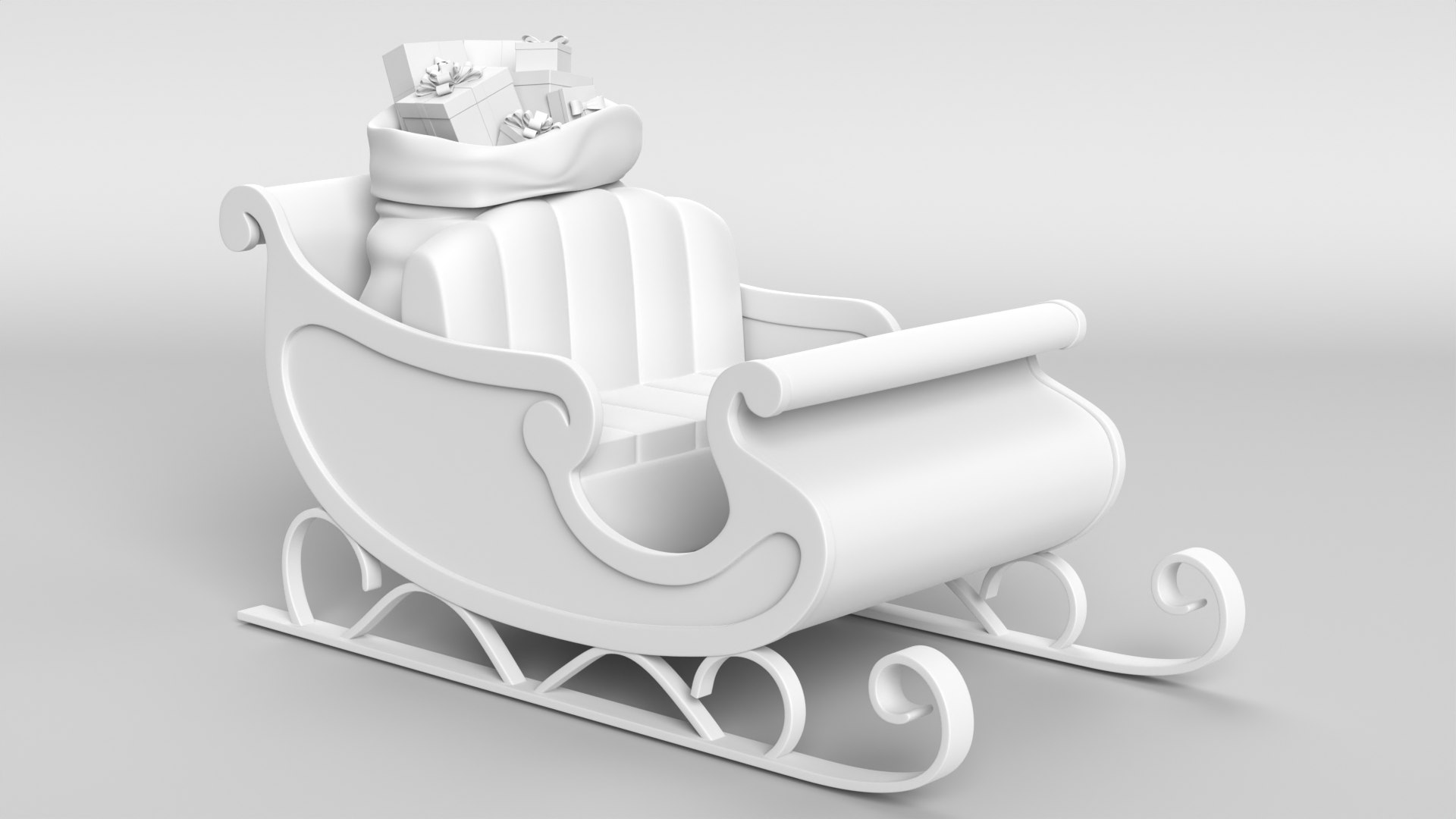 3D Santa Sleigh 3 Model - TurboSquid 2136401