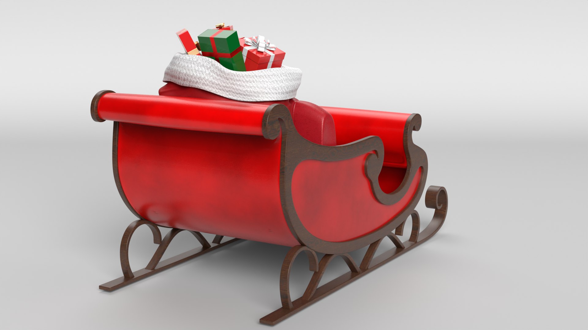 3D Santa Sleigh 3 Model - TurboSquid 2136401