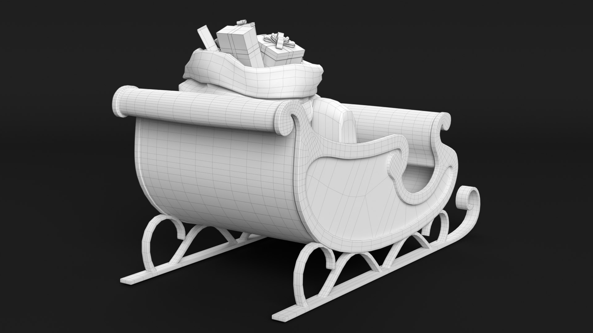 3D Santa Sleigh 3 Model - TurboSquid 2136401