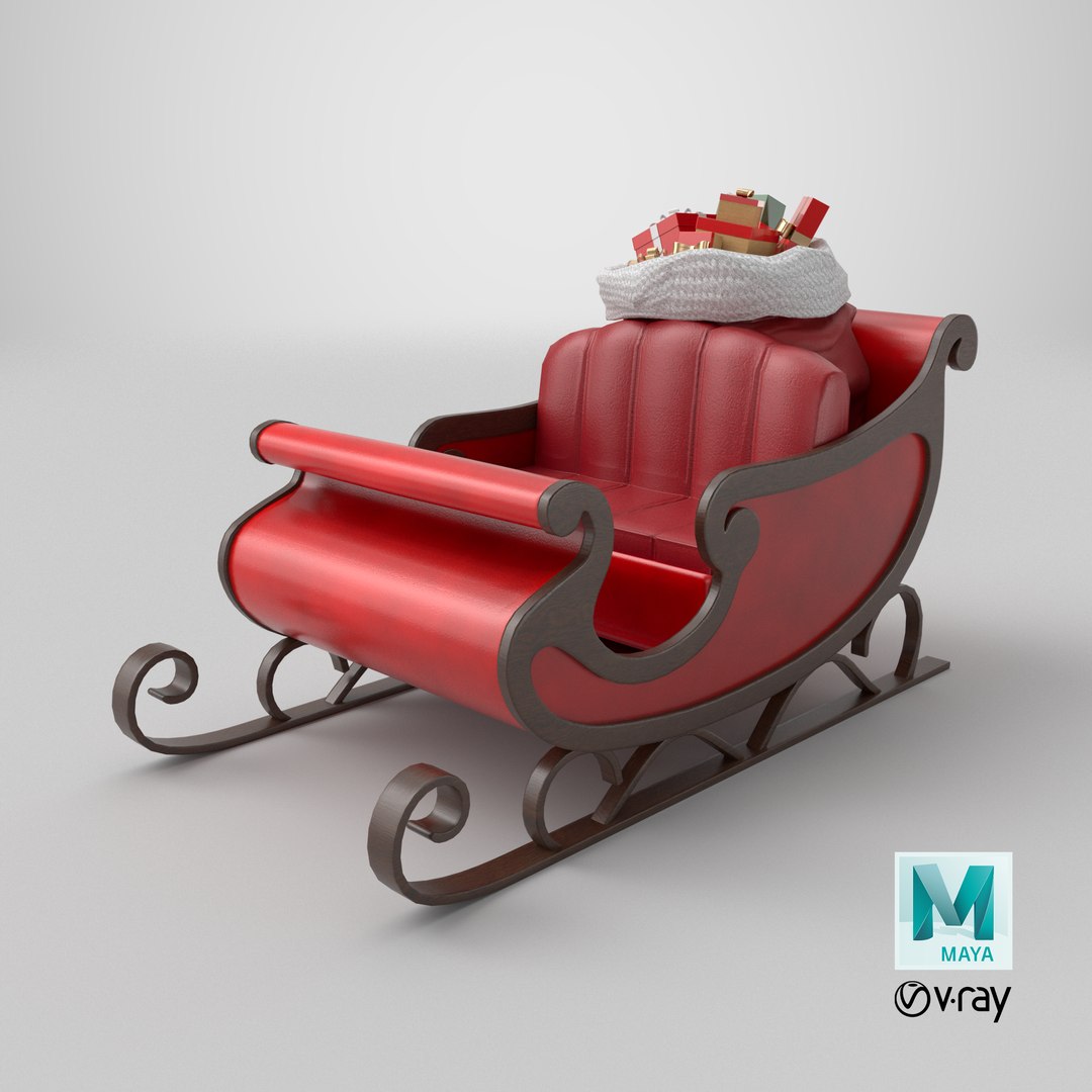 3D Santa Sleigh 3 Model - TurboSquid 2136401