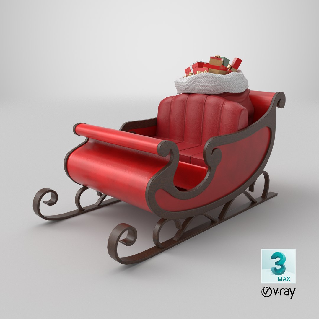 3D Santa Sleigh 3 Model - TurboSquid 2136401