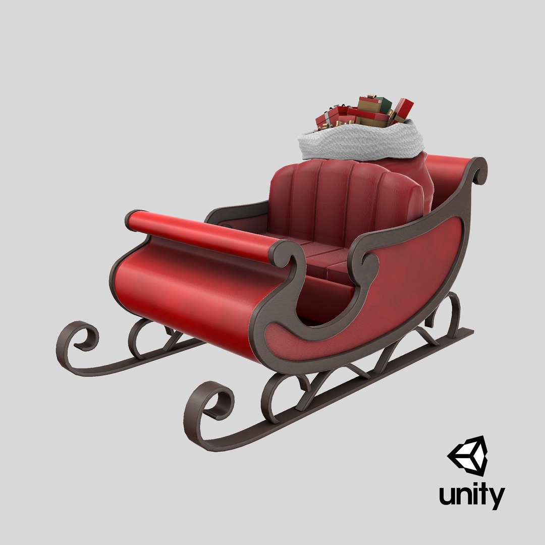 3D Santa Sleigh 3 Model - TurboSquid 2136401