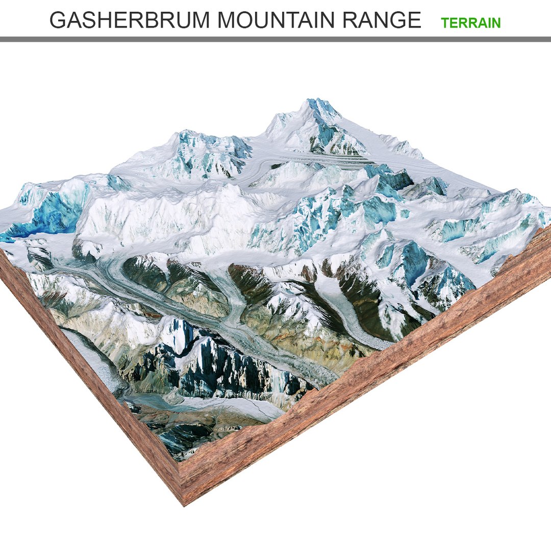 Gasherbrum Mountain Range Pakistan China 3D model - TurboSquid 2061684