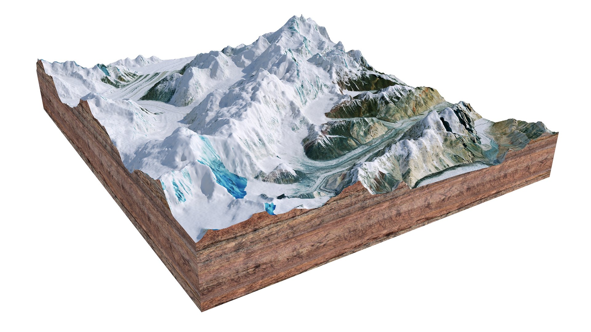 Gasherbrum Mountain Range Pakistan China 3D model - TurboSquid 2061684
