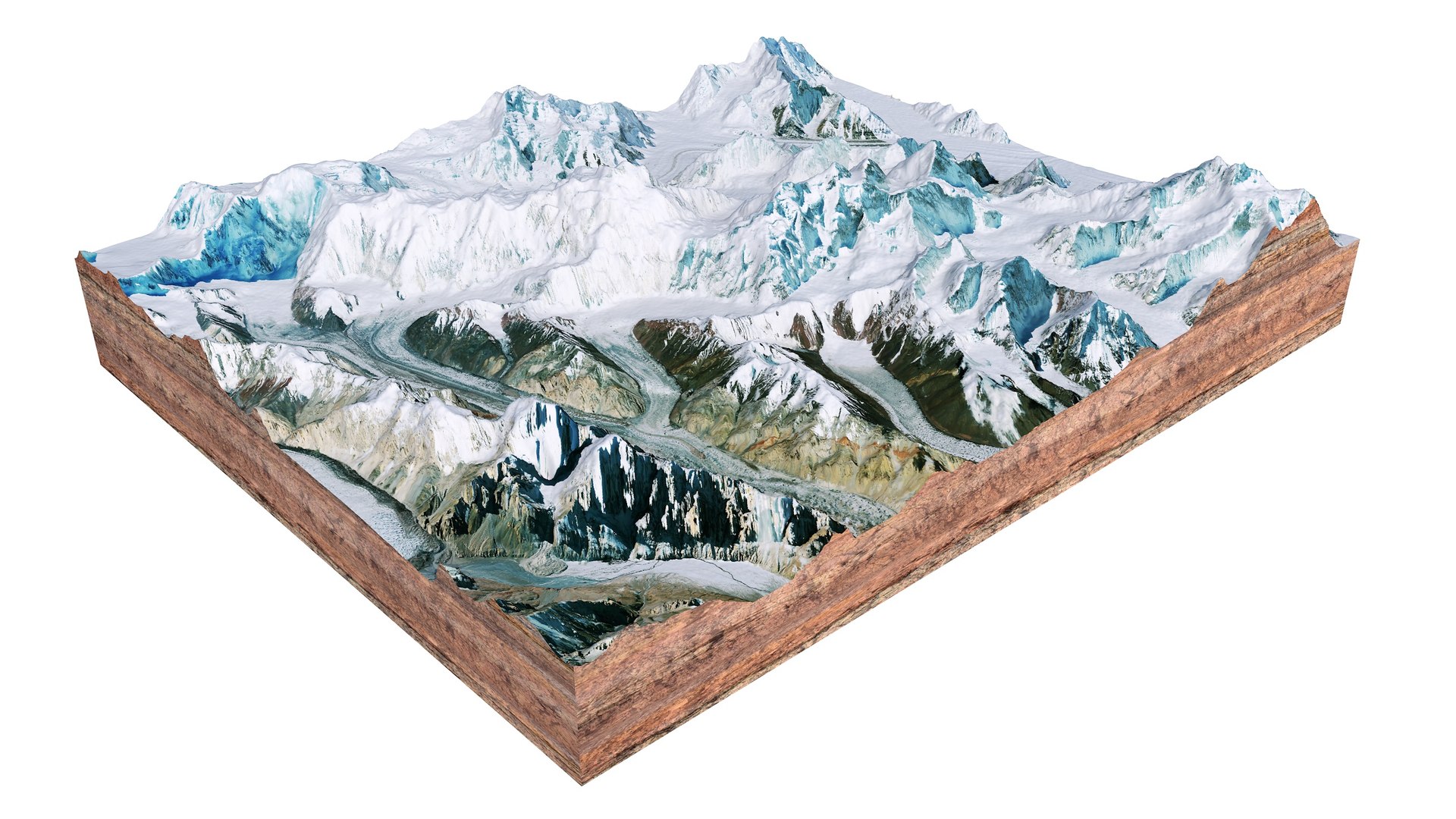 Gasherbrum Mountain Range Pakistan China 3D model - TurboSquid 2061684