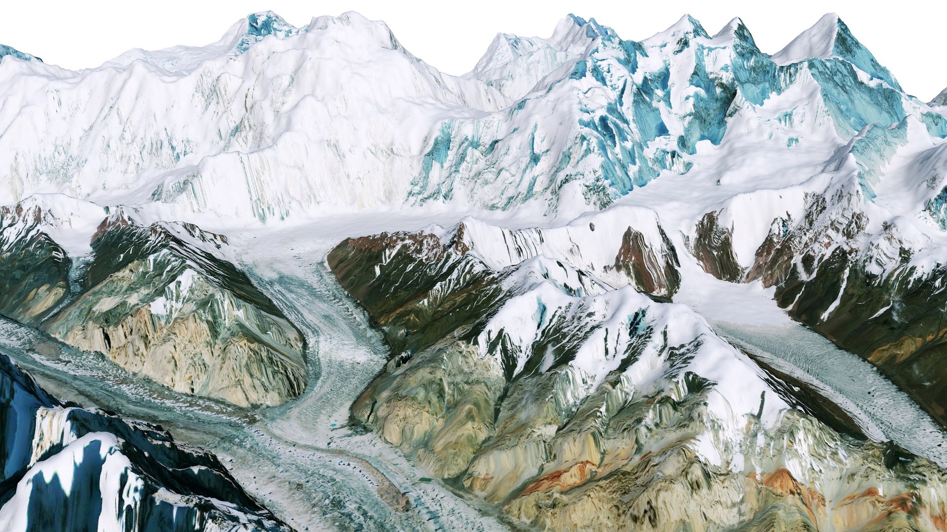 Gasherbrum Mountain Range Pakistan China 3D model - TurboSquid 2061684