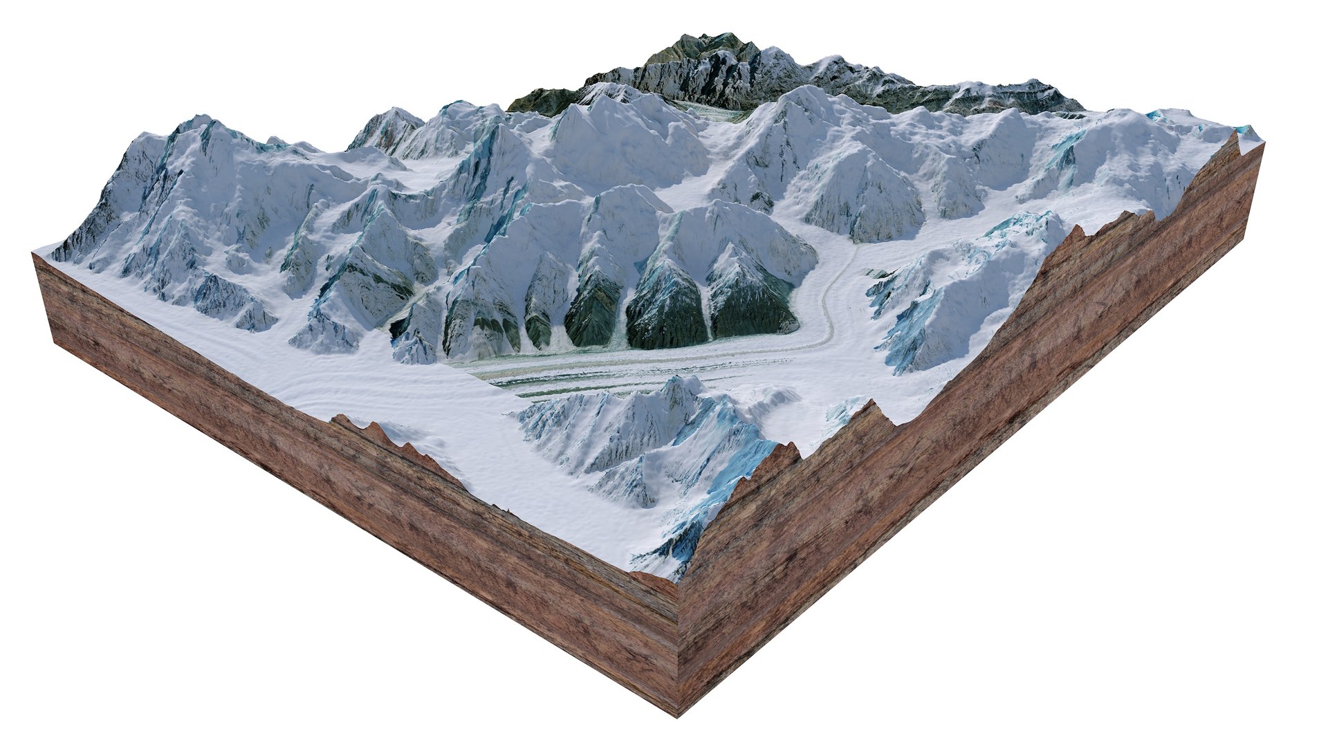 Gasherbrum Mountain Range Pakistan China 3D model - TurboSquid 2061684