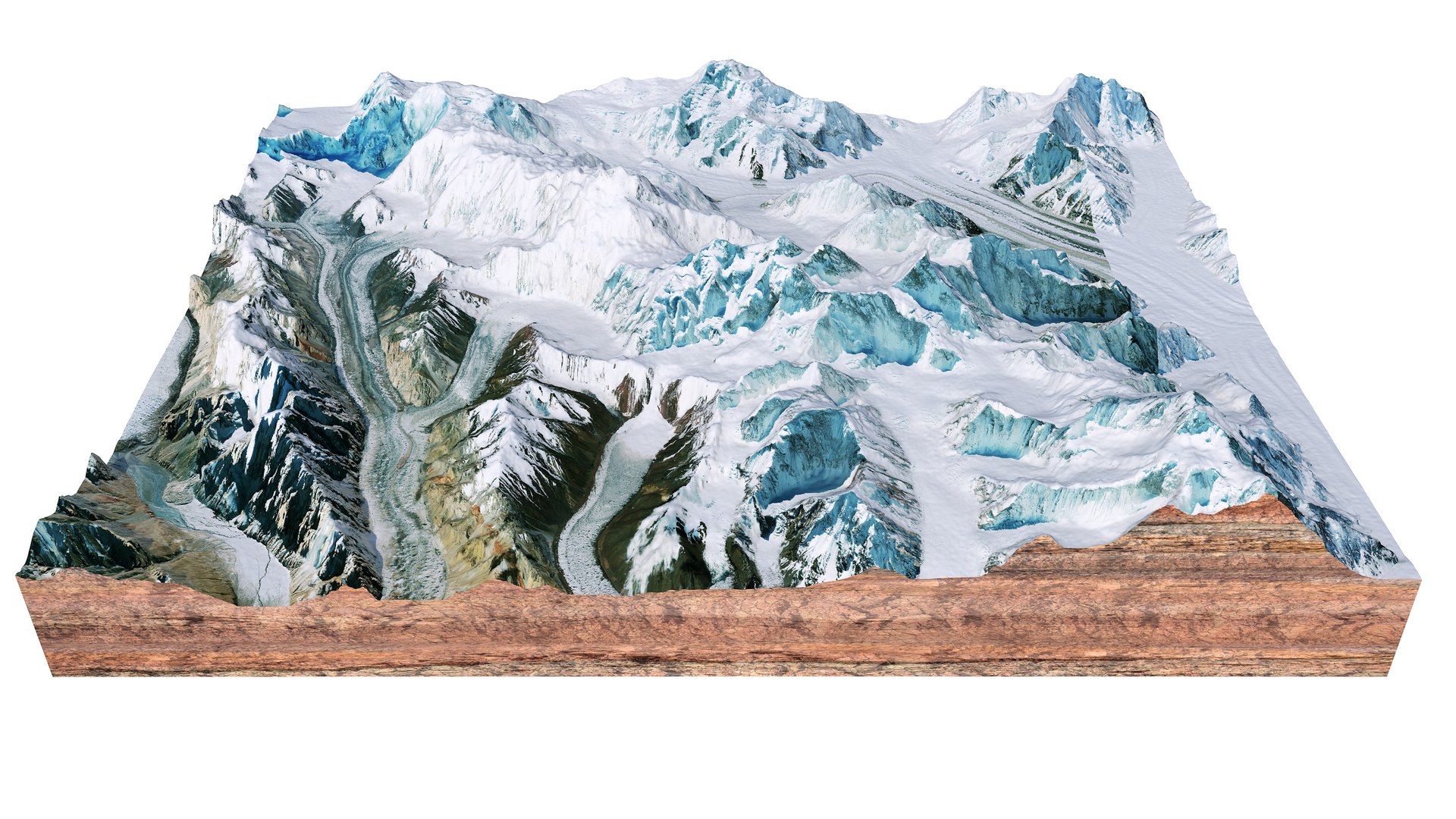 Gasherbrum Mountain Range Pakistan China 3D model - TurboSquid 2061684